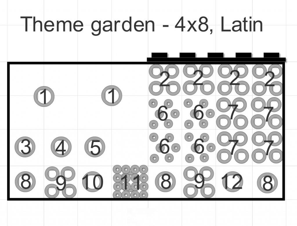 Latin Theme 4x8 | Plant by Number